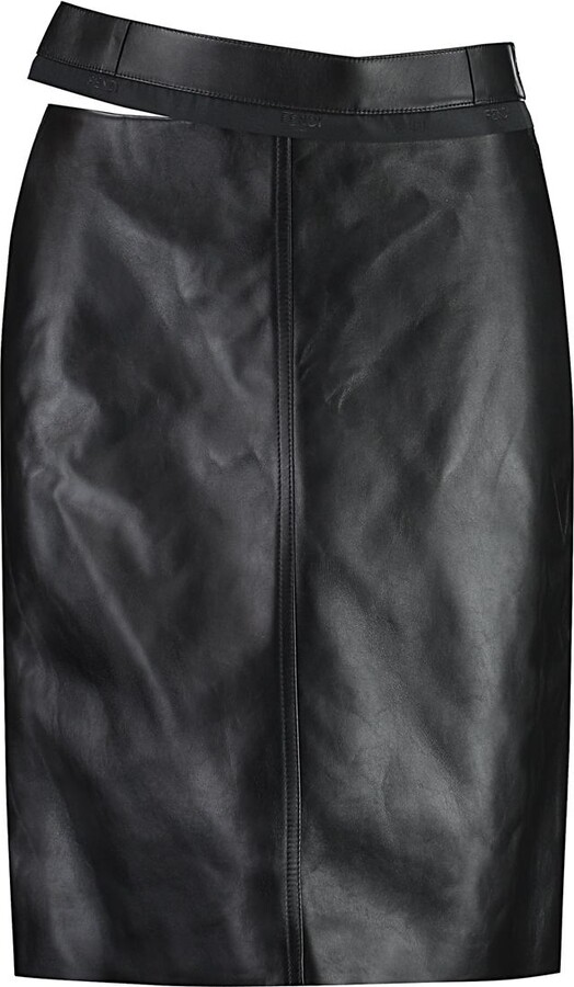 Fendi Leather Skirt - ShopStyle