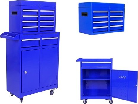 WhizMax Rolling Tool Chest, 5 Drawer Lockable Tool Cabinet with 4 ...