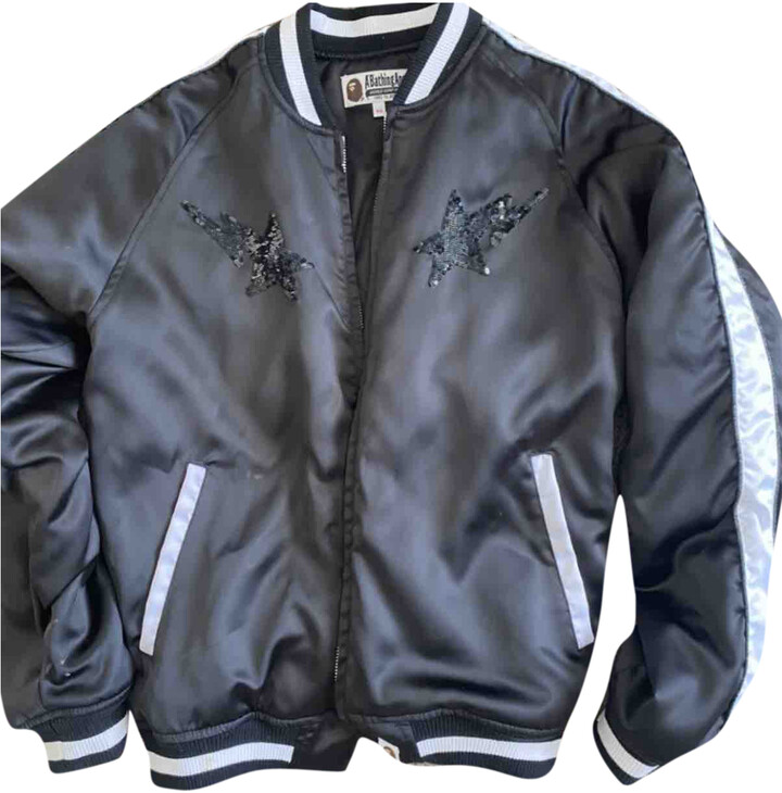 A Bathing Ape Black Silk Jackets - ShopStyle