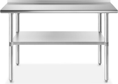 GRIDMANN 72" L Stainless Steel Work Table with Undershelf and ...