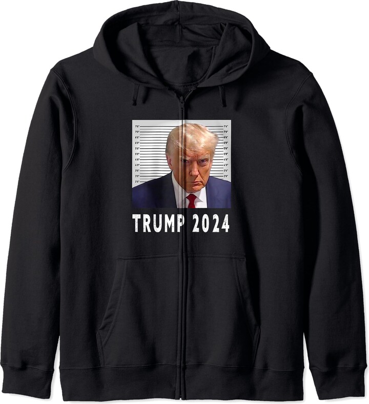Never Surrender Trump 2024 Trump 2024 Mug Shot Zip Hoodie - ShopStyle T ...