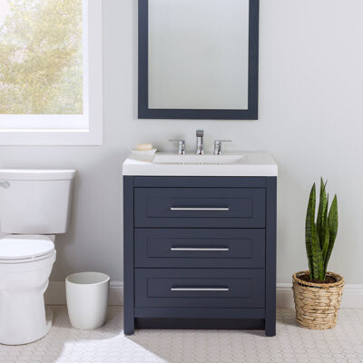 Spring Mill Cabinets Bainbridge 30.5'' Single Bathroom Vanity with ...