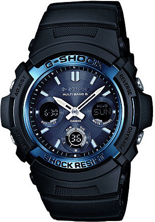 G-Shock Mens Multi-Band 6-Atomic Blue Watch AWGM100A-1A - ShopStyle