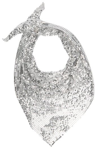 Paco Rabanne Pixel Chainmail Scarf - Silver - ShopStyle Scarves & Wraps