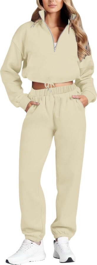 FUFUDDK Womens Tracksuit Set UK Solid Color Workout Tracksuit 3 Piece ...