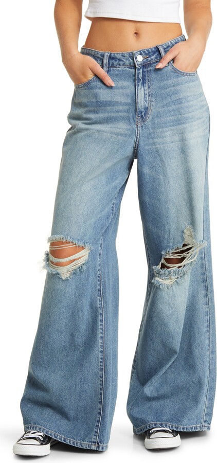 PTCL Ripped Ultrabaggy Wide Leg Jeans - ShopStyle