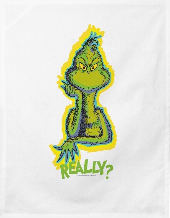 How the Grinch Stole Christmas Grinch Dr. Seuss Kitchen Dish Towel ...