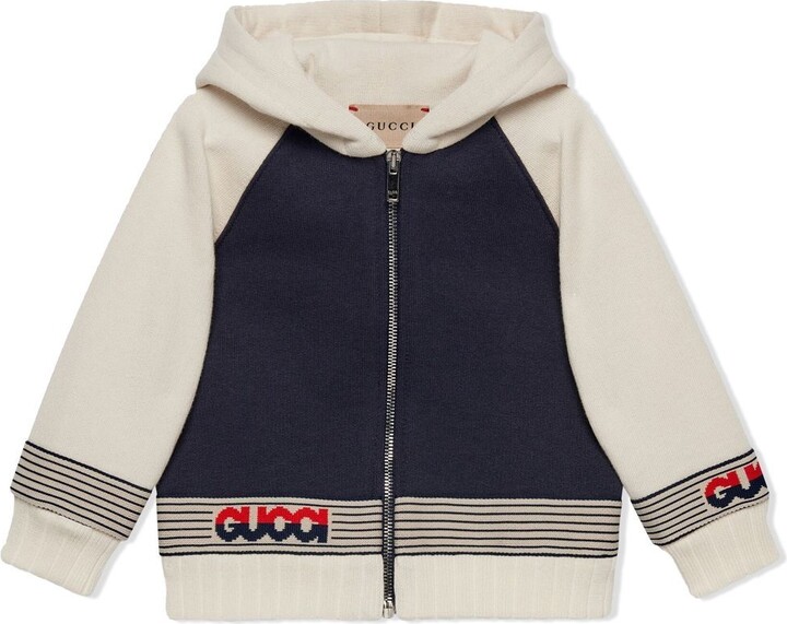 Gucci Children Intarsia-Knit Logo Hooded Jacket - ShopStyle Boys' Outerwear