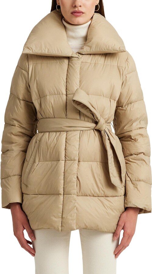 Lauren Ralph Lauren Belted Down Puffer Jacket - ShopStyle Coats