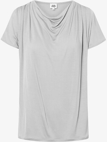 Twist & Tango Womens LT Grey Kalani Draped-neck Jersey top - ShopStyle