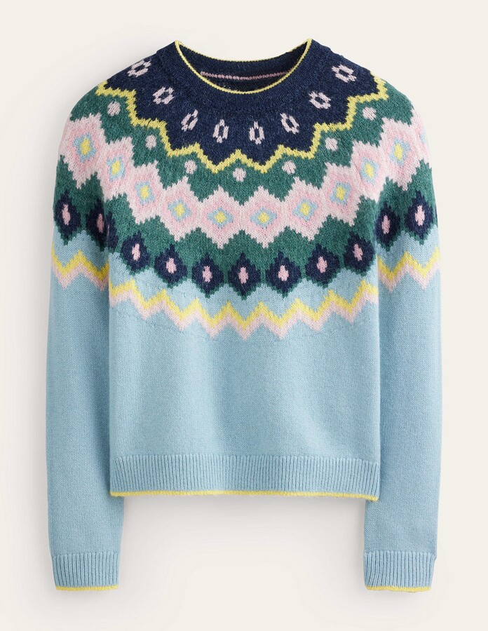 Boden Hettie Fluffy Fair Isle Sweater - ShopStyle