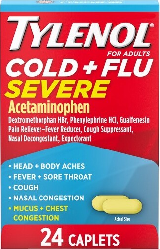 Tylenol Cold & Flu Severe Multi Symptom Caplets - Acetaminophen - 24ct - ShopStyle Skin Care