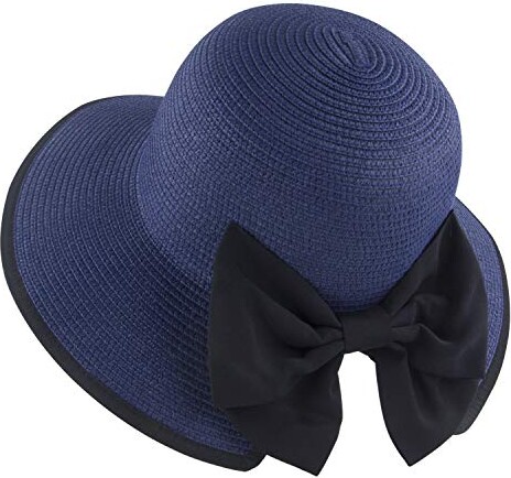 Muryobao Women Straw Hats Wide Brim Foldable Packable Roll up Cap ...