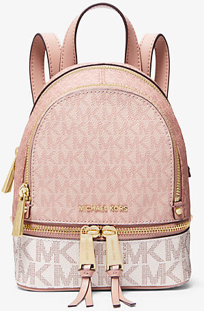 Michael Kors Rhea Mini Color-Block Logo Backpack - ShopStyle