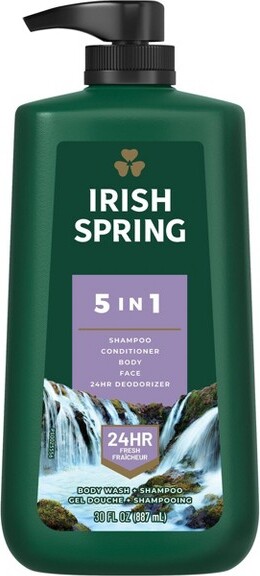Irish Spring 5-in-1 Body Wash Pump for Men - Fresh Scent - 30 fl oz ...