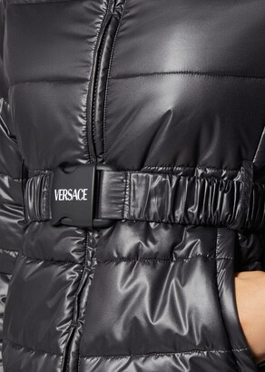 Versace La Greca print puffer jacket - ShopStyle