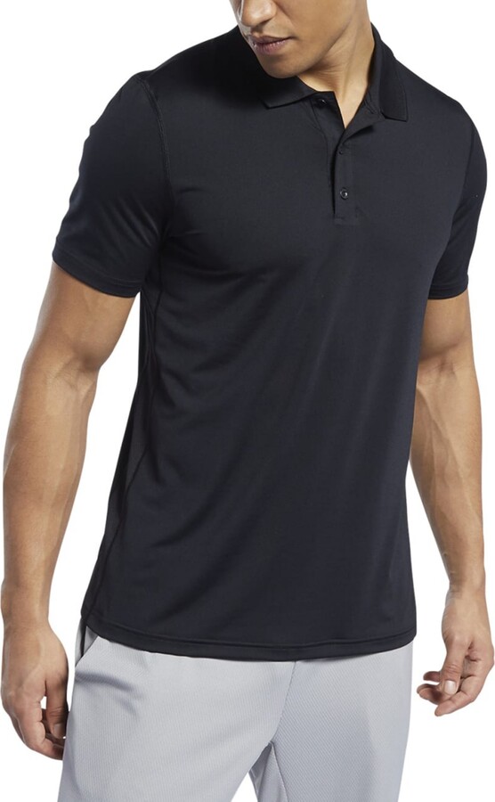Reebok Men's Workout Ready Regular-Fit Moisture-Wicking Polo Shirt ...