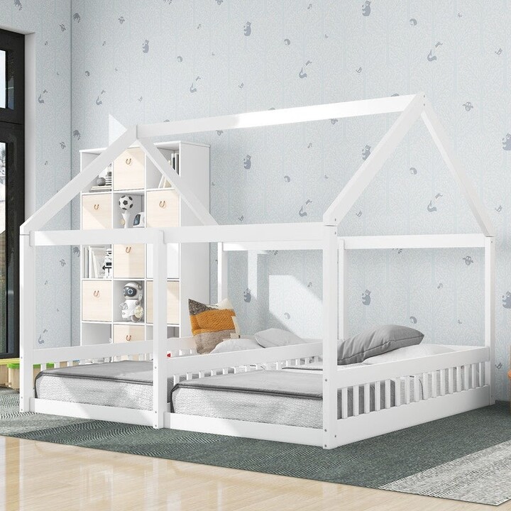 Twin Size House Platform Beds, Two Bed Design - ShopStyle