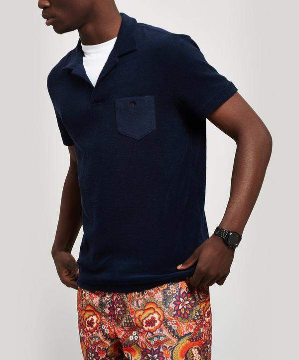 OAS Terry Open Collar Polo Shirt - ShopStyle