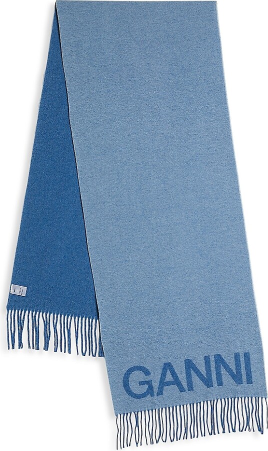Ganni Wool Logo Scarf - ShopStyle Scarves & Wraps