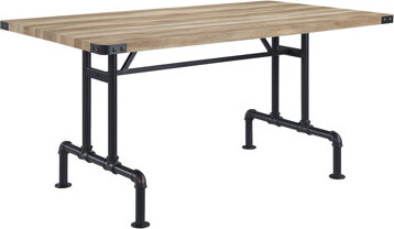 Trent Austin Design Grenada Dining Table, Oak & Sandy Black Finish ...