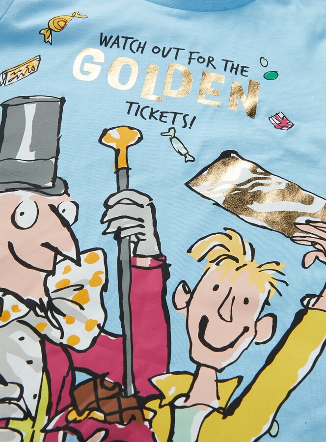 Blue Roald Dahl Blue Willy Wonka Pyjamas - ShopStyle