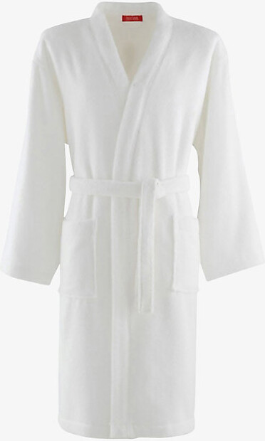 Olivier Desforges Alizee spread-collar cotton bathrobe - ShopStyle Robes