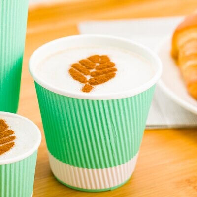 Restaurantware 8 Oz Light Green Paper Coffee Cup - Ripple Wall - 3 1/2 ...