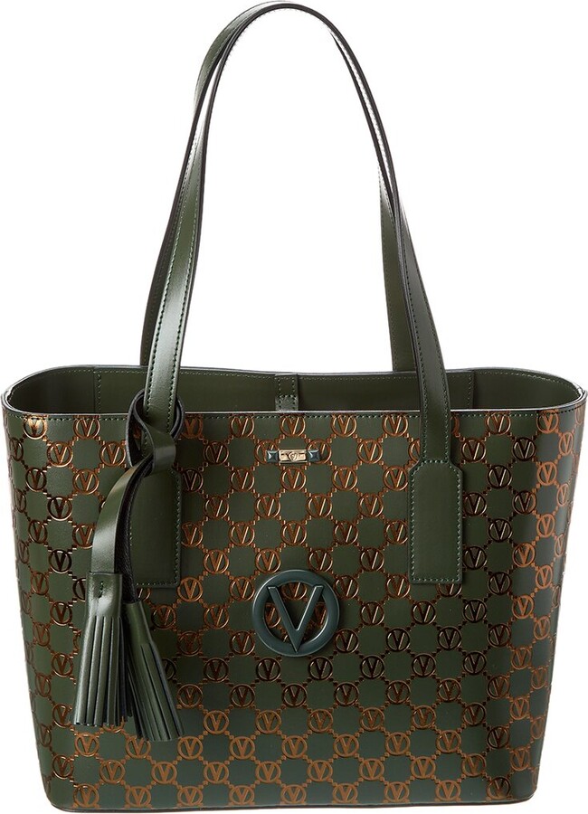 Valentino By Mario Valentino Prince Monogram Leather Tote - ShopStyle