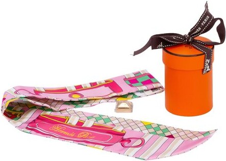 Hermès BN Trophy Ribbon Twilly W/ Twilly - Vintage Lux - ShopStyle