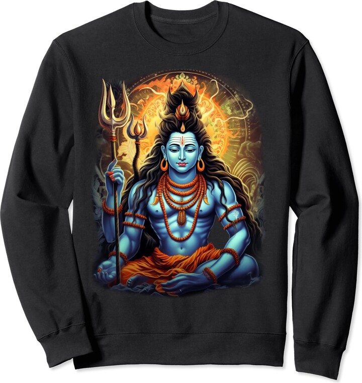 Cool Vishnu Designs Shiva Hindu God Indian India Trinity Sweatshirt ...