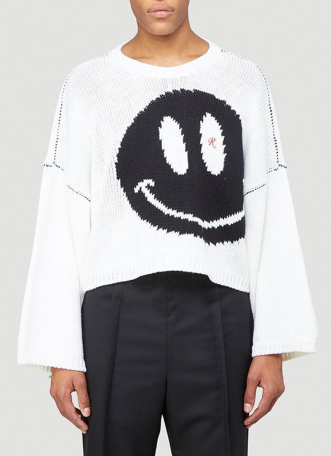 Raf Simons Smiley Face Knitted Sweater - ShopStyle