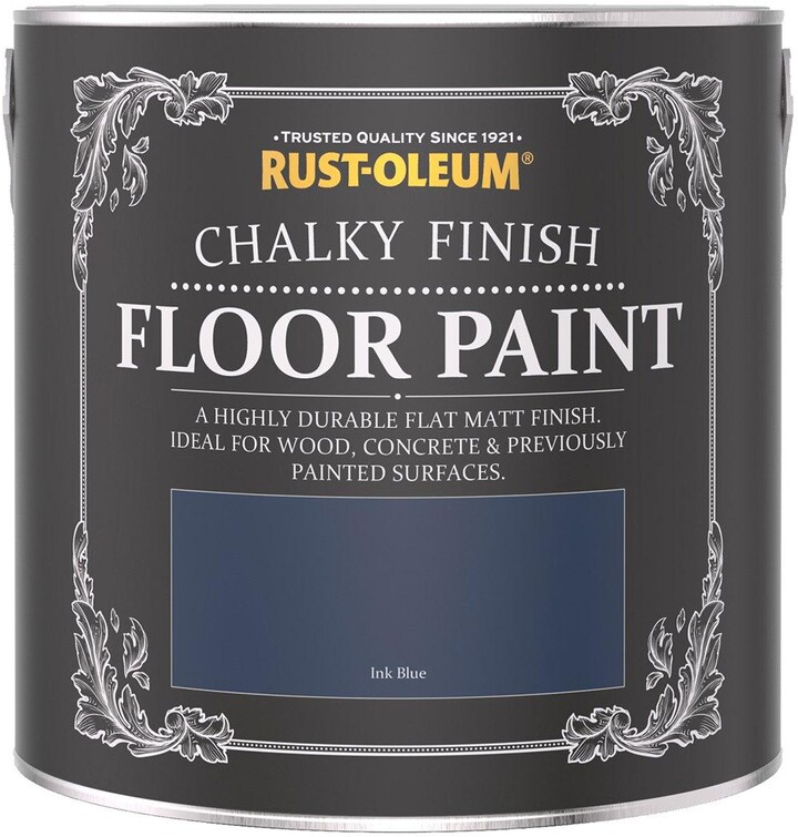 Rust Oleum Rust-Oleum Rust-Oleum Chalky Floor Paint Ink Blue 2.5L ...