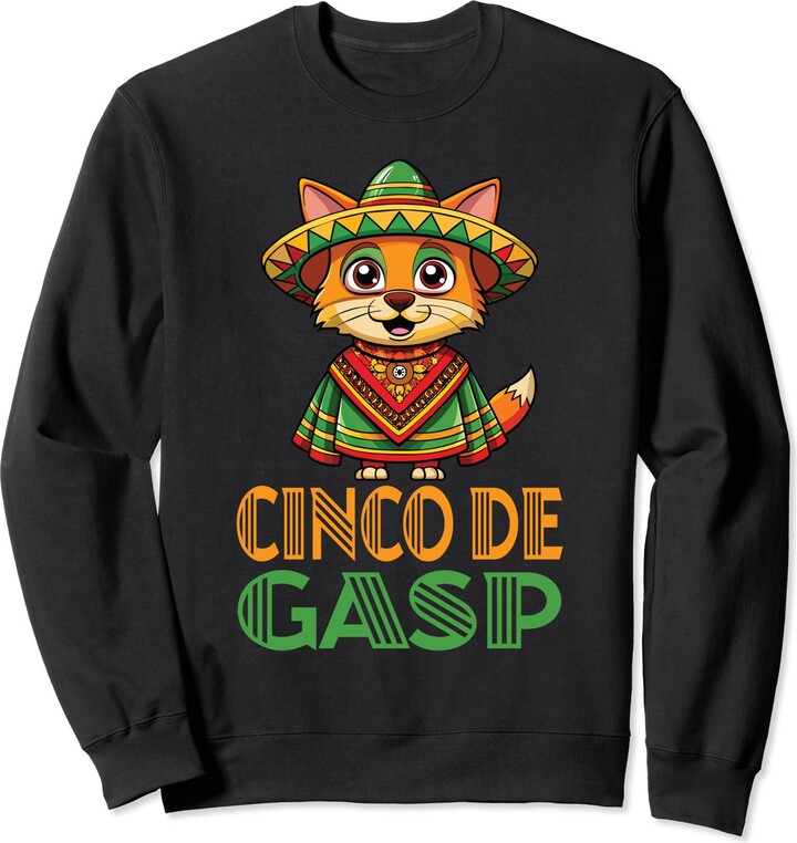 Cinco De Mayo Funny Mexican Cat Sombrero Poncho Cinco De Mayo Funny ...