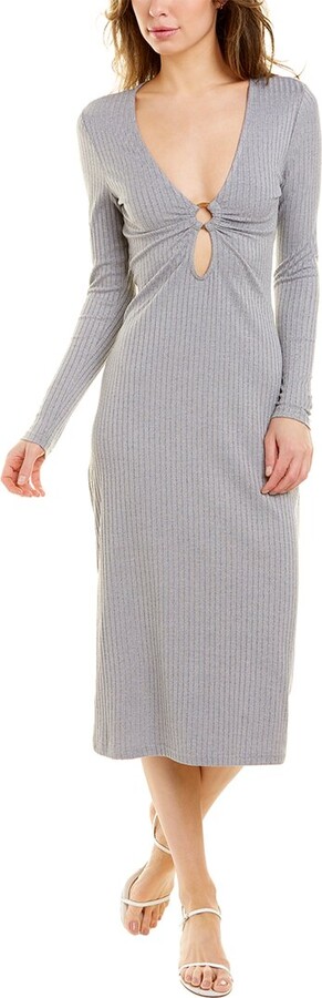 SUBOO Saffron Ribbed Midi Dress - ShopStyle