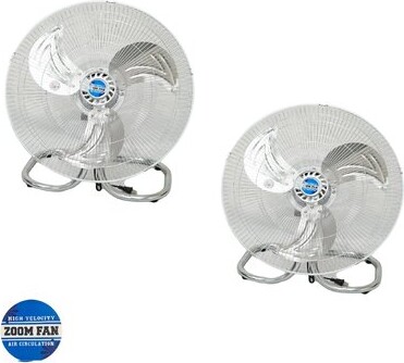 Zoom 18 Inch 3 Blades Aluminum Oscillating Metal Bracket Floor Fan ...