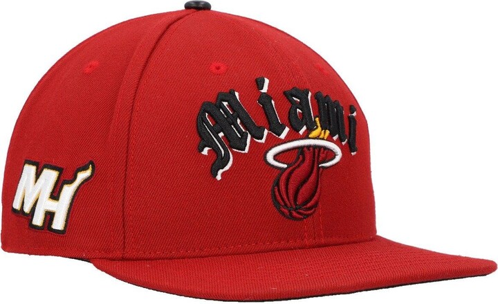 Men's Pro Standard Red Miami Heat Old English Snapback Hat - ShopStyle