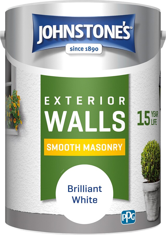 Johnstone's Weatherguard 5L Smooth Masonry Paint White - ShopStyle ...