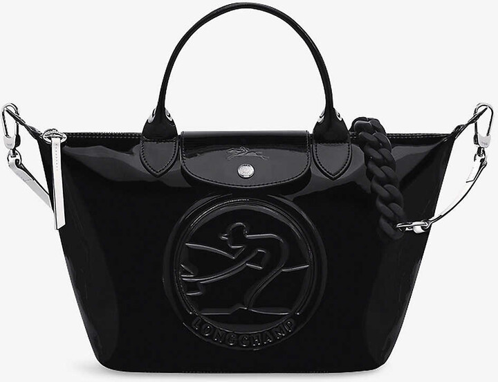 Longchamp Le Pliage Cuir small leather top-handle bag - ShopStyle