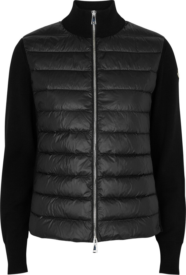 Moncler Quilted Shell and Wool Jacket - ShopStyle Down & Puffer Coats