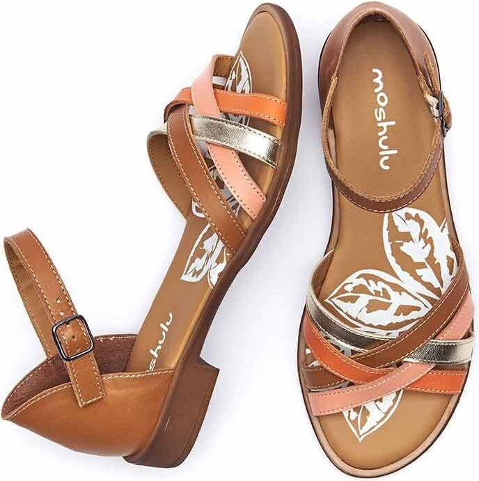 Moshulu 'Daymer' Leather Closed Back Sandals - ShopStyle