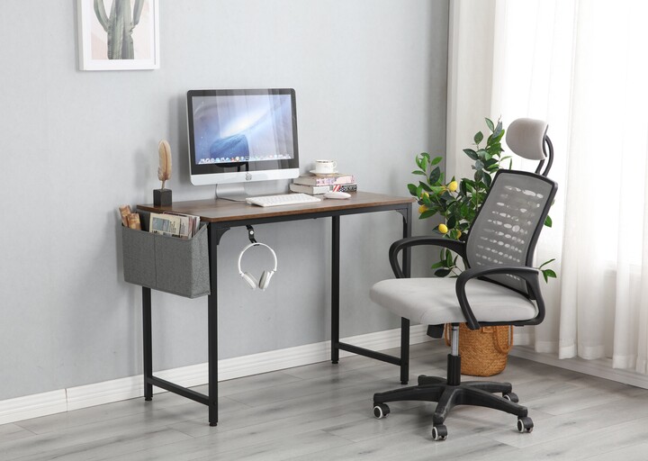 GEROJO 40" Computer Desk, Home Office Writing Small Desk with 2 Shelves ...