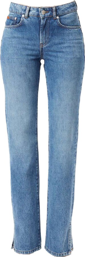 No44 Blue Rune Light Jean Straight Long - ShopStyle