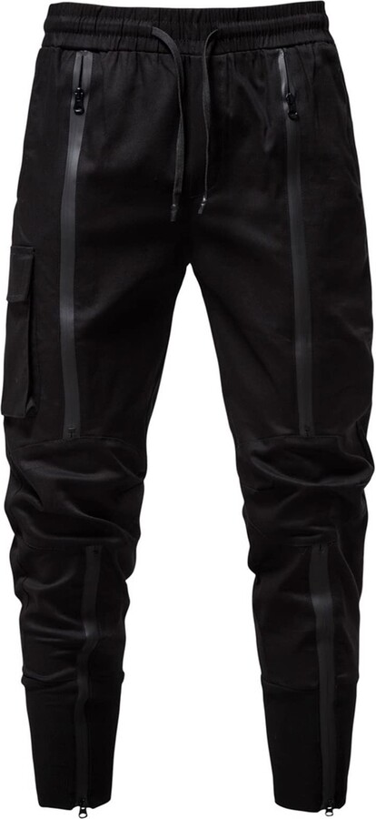 babao Mens Cargo Pants Hip Hop Techwear Harem Pant Jogger Black Punk ...