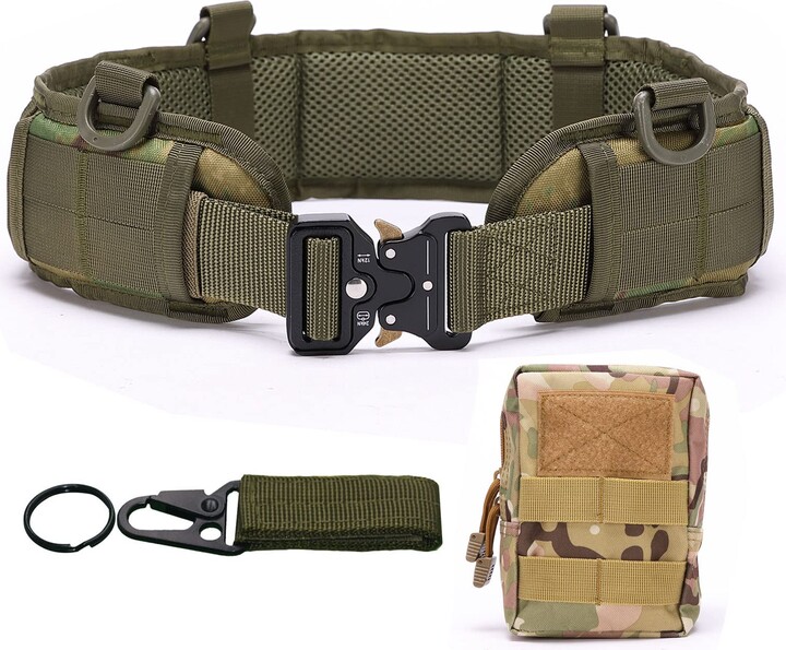 Ratulie Tactical Battle Belt Set Slim Airsoft Molle Belts Hunting Game ...