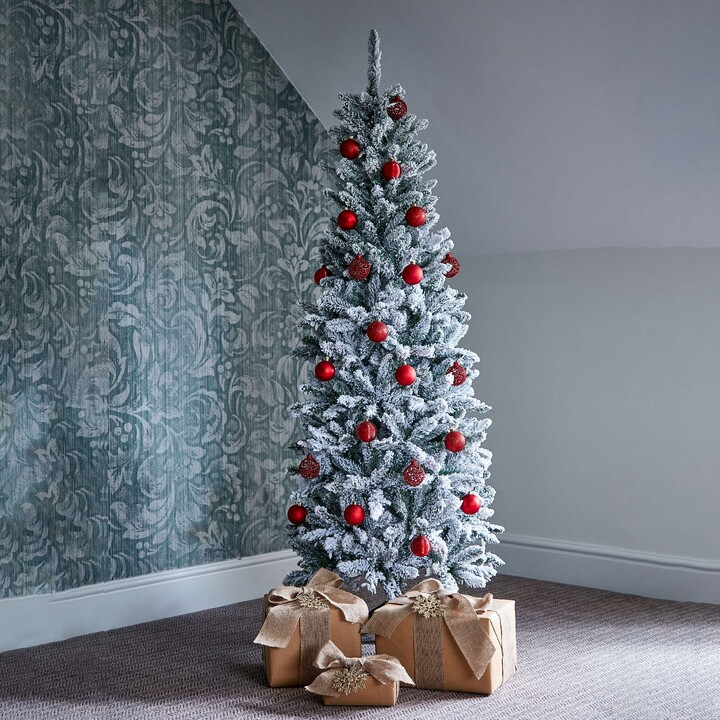 National Tree Company 7ft Snowy Kingswood Fir Christmas Tree White ...