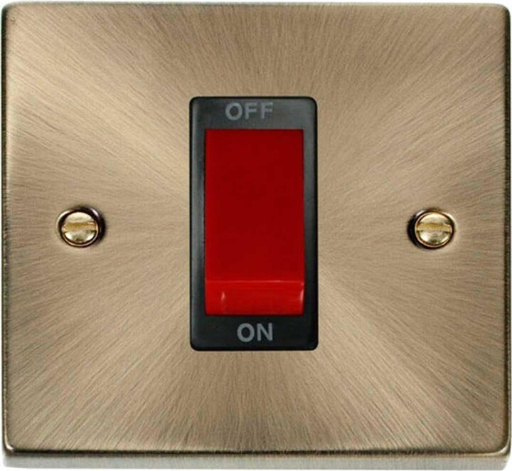 SE Home Antique Brass 1 Gang Size 45A Switch - ShopStyle Lighting