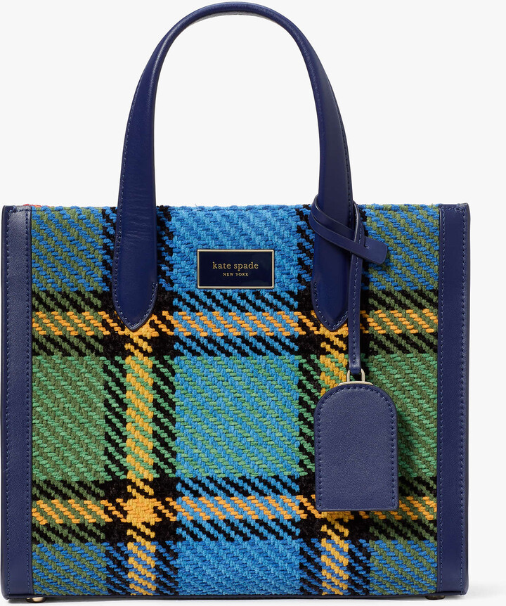 Kate Spade Manhattan Grand Plaid Tweed Small Tote - ShopStyle