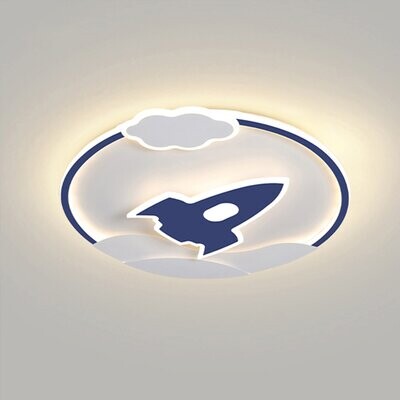 Mason & Marbles Kids Bedroom LED Ceiling Light Boys Room Cartoon Blue ...