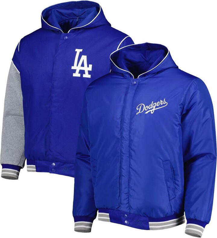 Men's Jh Design Royal Los Angeles Dodgers Reversible Fleece Full-Snap ...